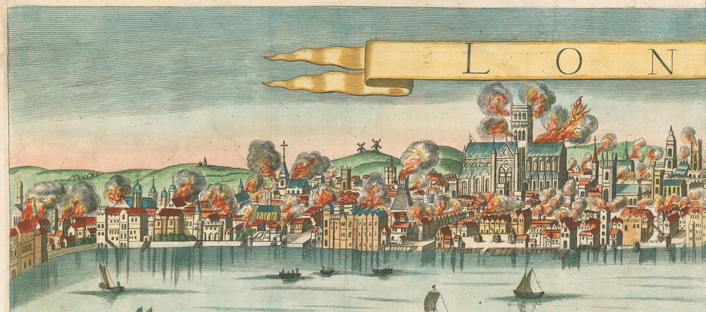 A Prospect of the Great Fire of London, 1600s for sale at Pamono