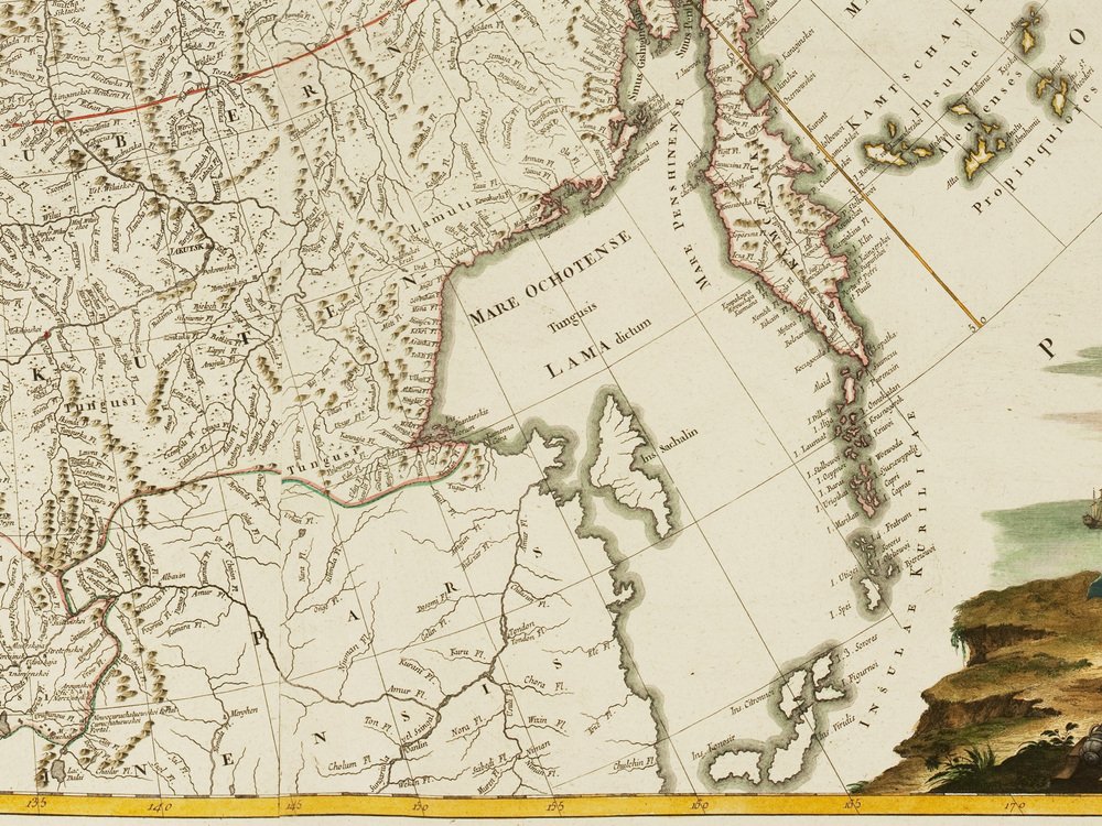 Three-Sheet Map of the Russian Empire for sale at Pamono