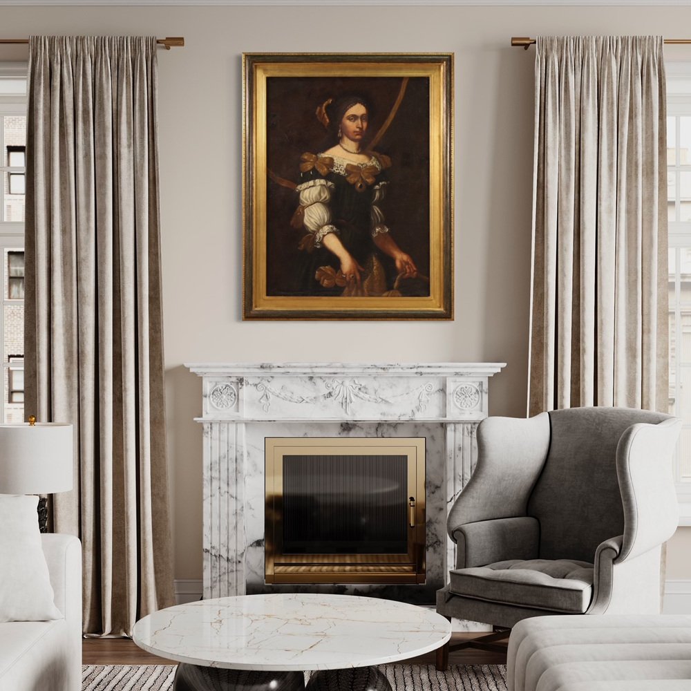 Portrait of a Lady, 1730, Oil on Canvas, Framed for sale at Pamono