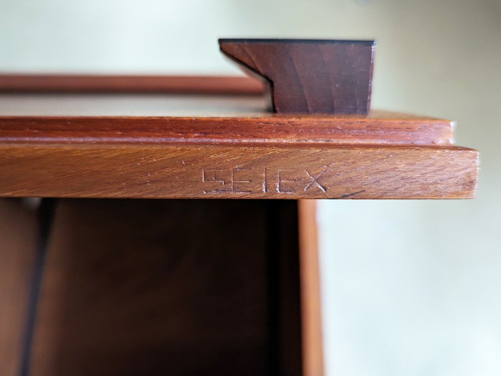 Italian Teak, Black Metal and Brass Bookshelf from Selex, 1960s for ...