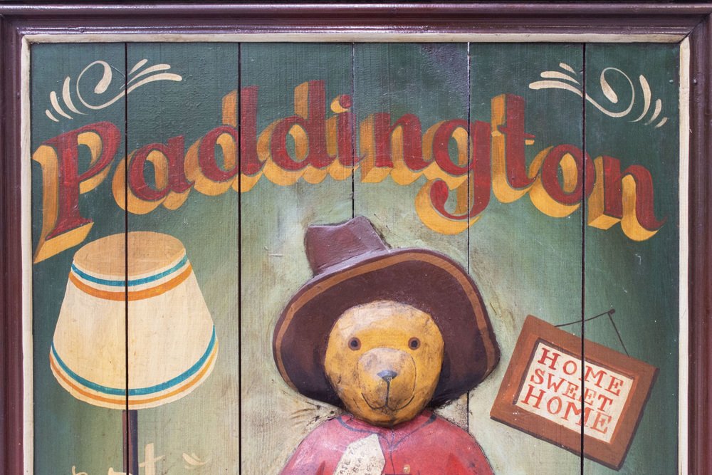 Vintage Paddington Fine Toys Wooden Advertising Sign, 1960s for sale at ...