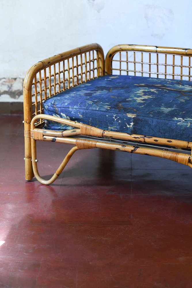 Tan Rattan Daybed, 1980s for sale at Pamono