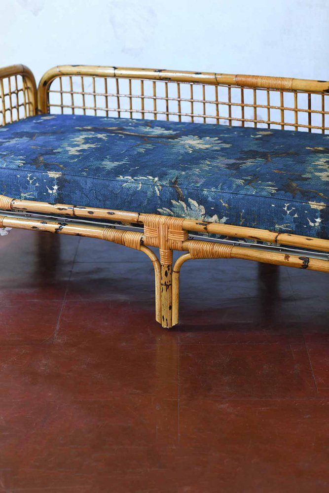 Tan Rattan Daybed, 1980s for sale at Pamono