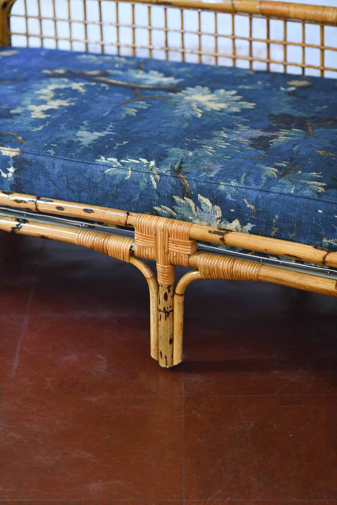 Tan Rattan Daybed, 1980s for sale at Pamono