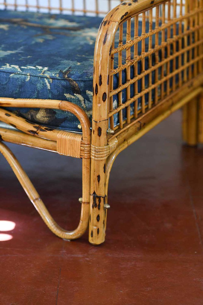 Tan Rattan Daybed, 1980s for sale at Pamono