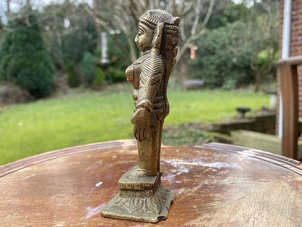 19th Century Indian or Tibetan Brass Deity Devotional Temple Statue for ...