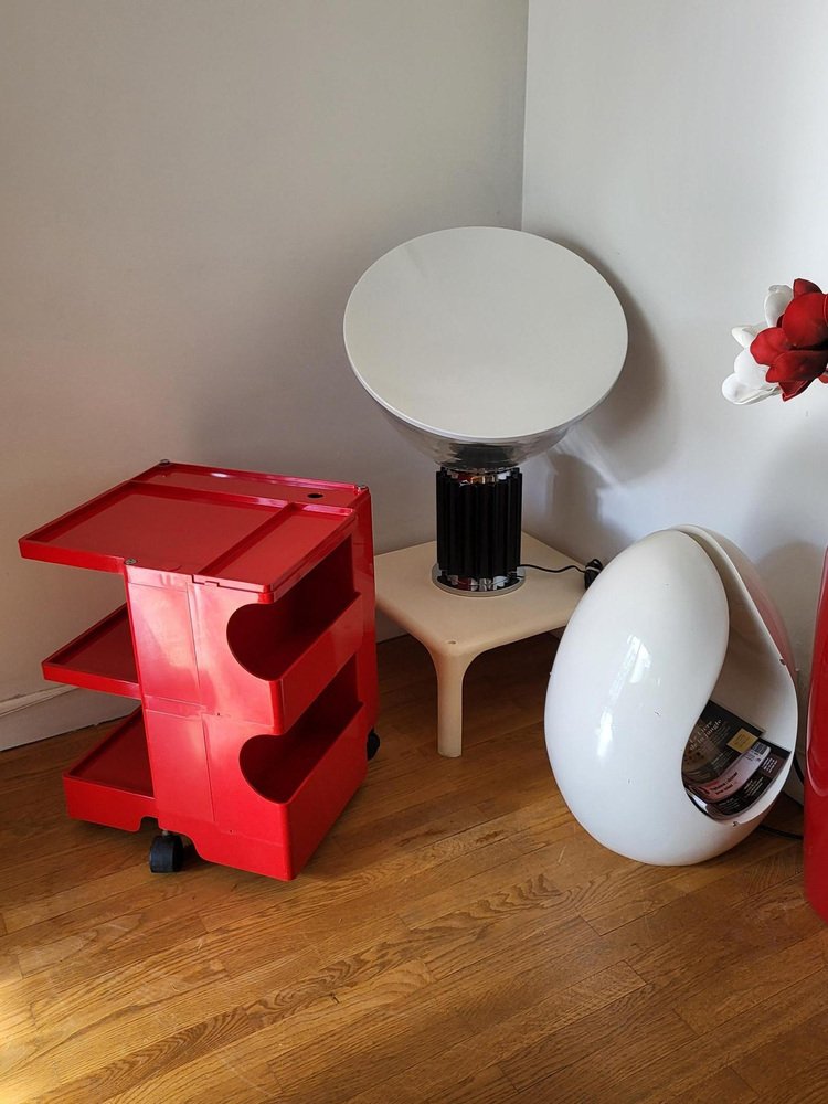 Space Age Boby Serving Table in Red Plastic by Joe Colombo for ...