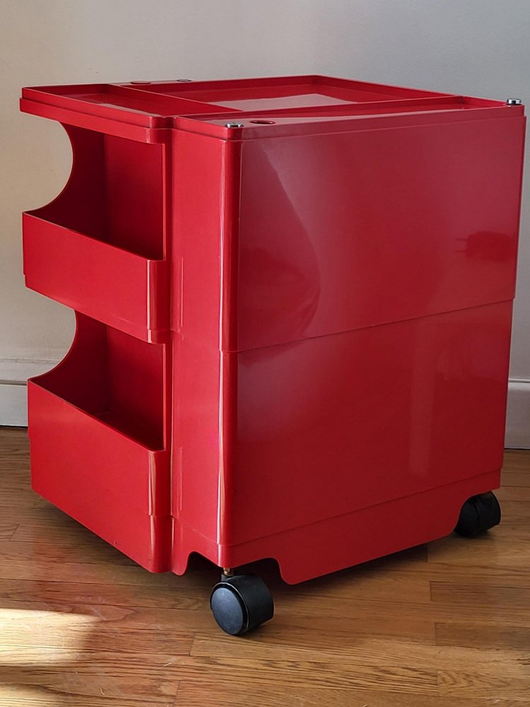 Space Age Boby Serving Table in Red Plastic by Joe Colombo for ...