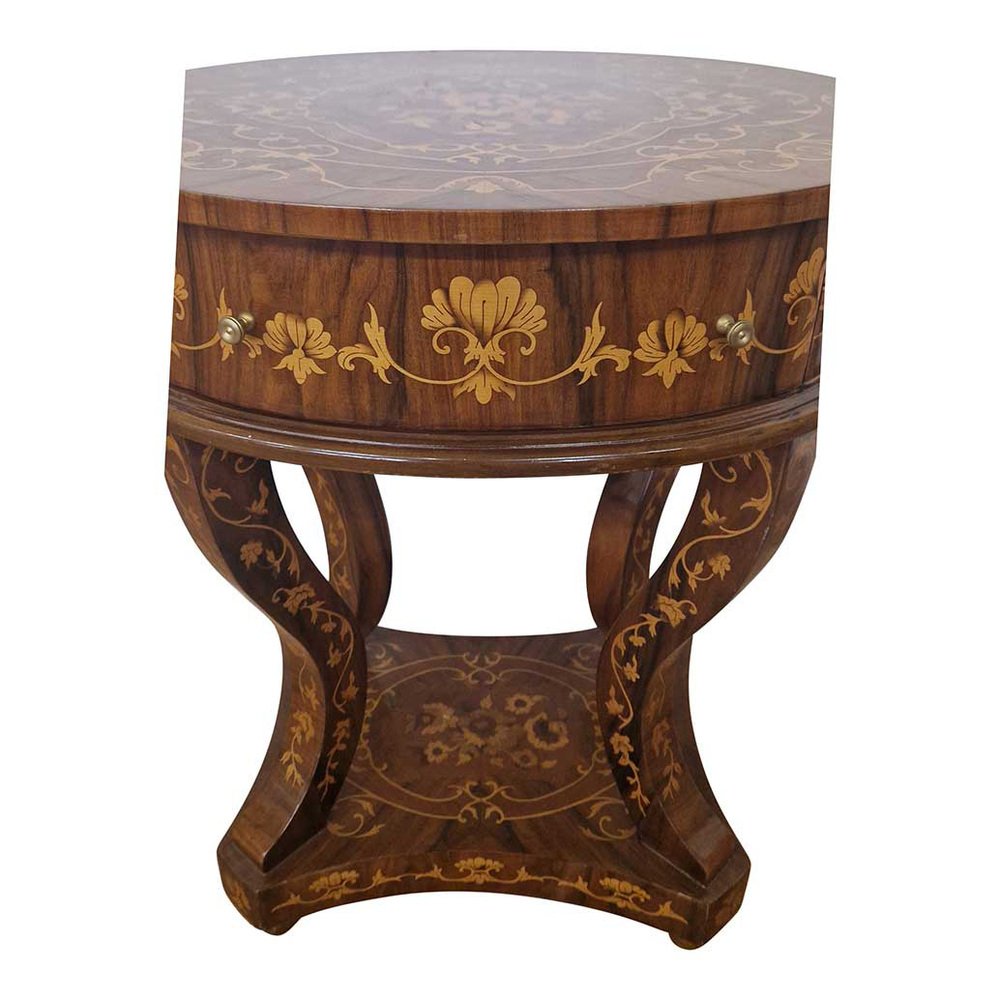 Baroque Coffee Table with One Drawer for sale at Pamono