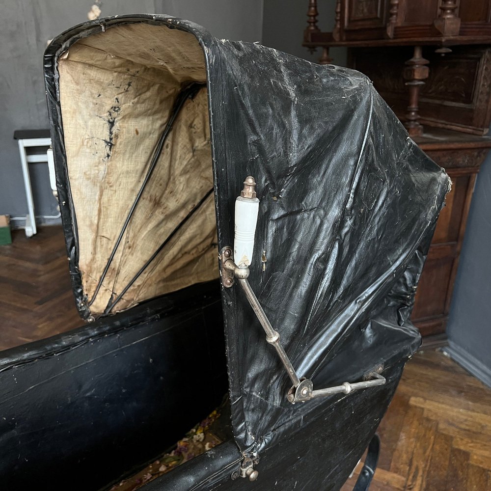 19th Century Black Baby Carriage, 1890s for sale at Pamono