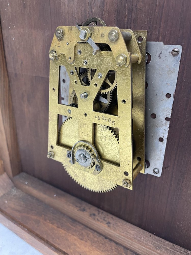 Art Deco Burl Walnut Vedette Wall Clock, 1930s for sale at Pamono