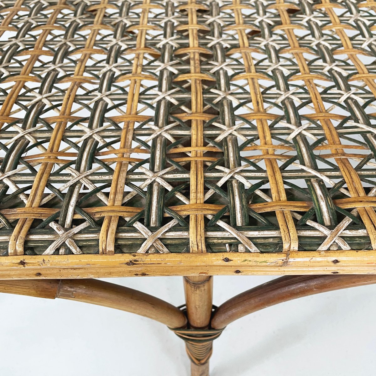 Italian Liberty Two-Seater Outdoor Bench in Rattan Palazzo Falconi ...