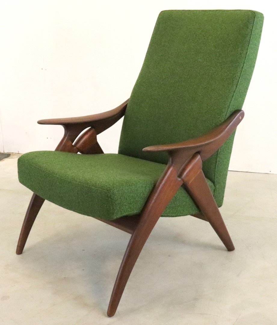 Vintage Lounge Chair in Green, 1960s for sale at Pamono