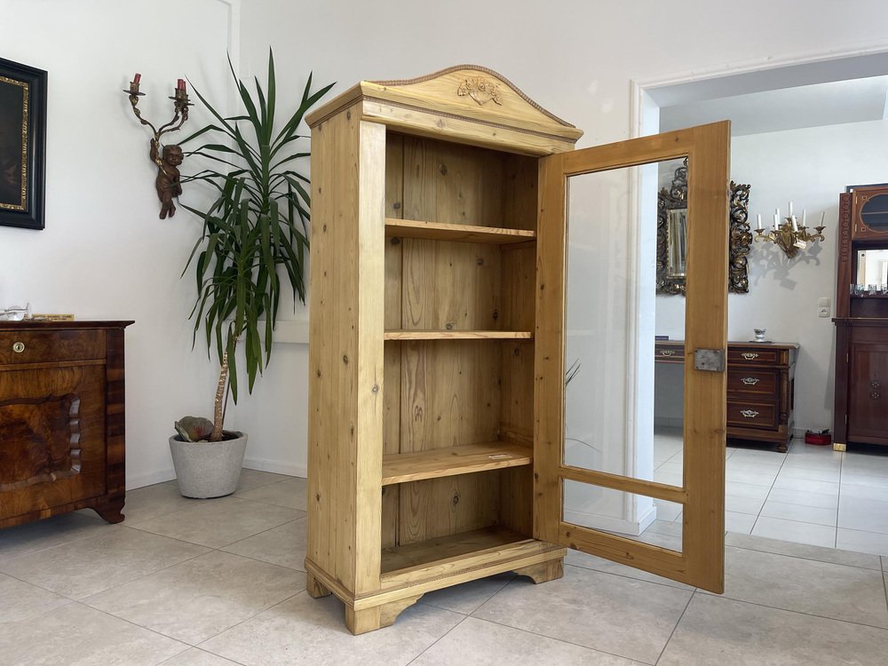 Biedermeier Natural Wood Display Cabinet for sale at Pamono