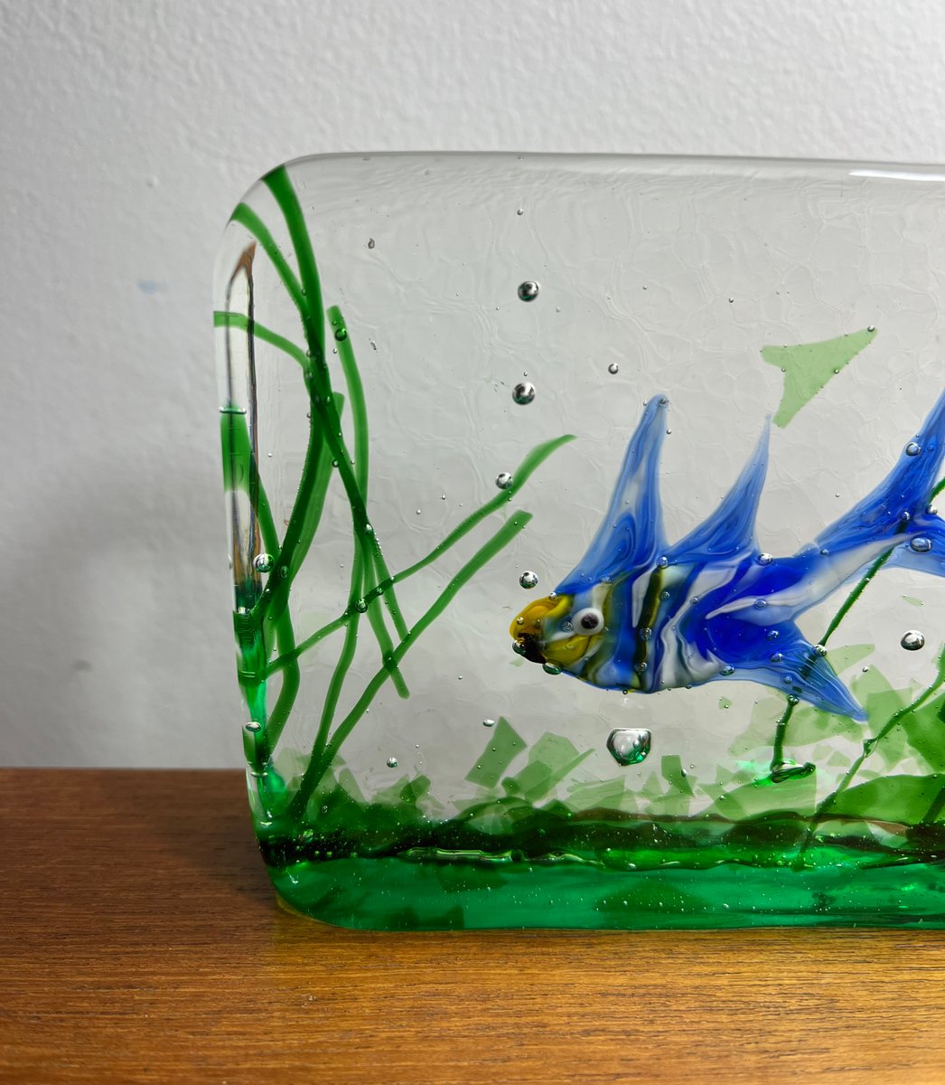 Murano Glass Aquarium Block by Alfredo Barbini for Cenedese, 1950s for ...