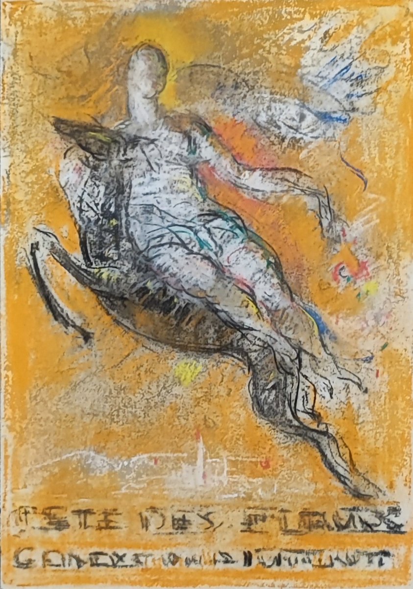 Henri Fehr, Préparation d'affiche: Fête des fleurs, Genève, Pencil ...