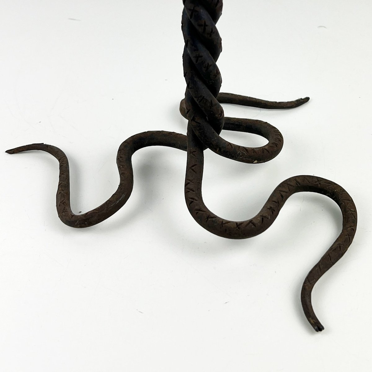 Antique Gothic Decor Cast Iron Snake Stand, 1890s for sale at Pamono