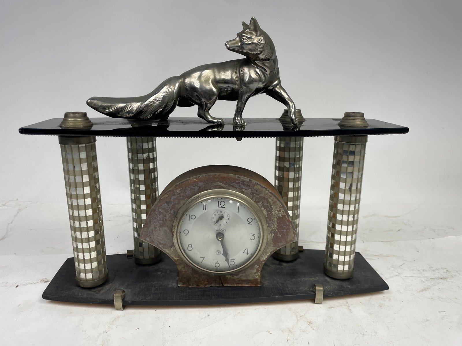 Art Nouveau Style Fox Clock, 1920s for sale at Pamono