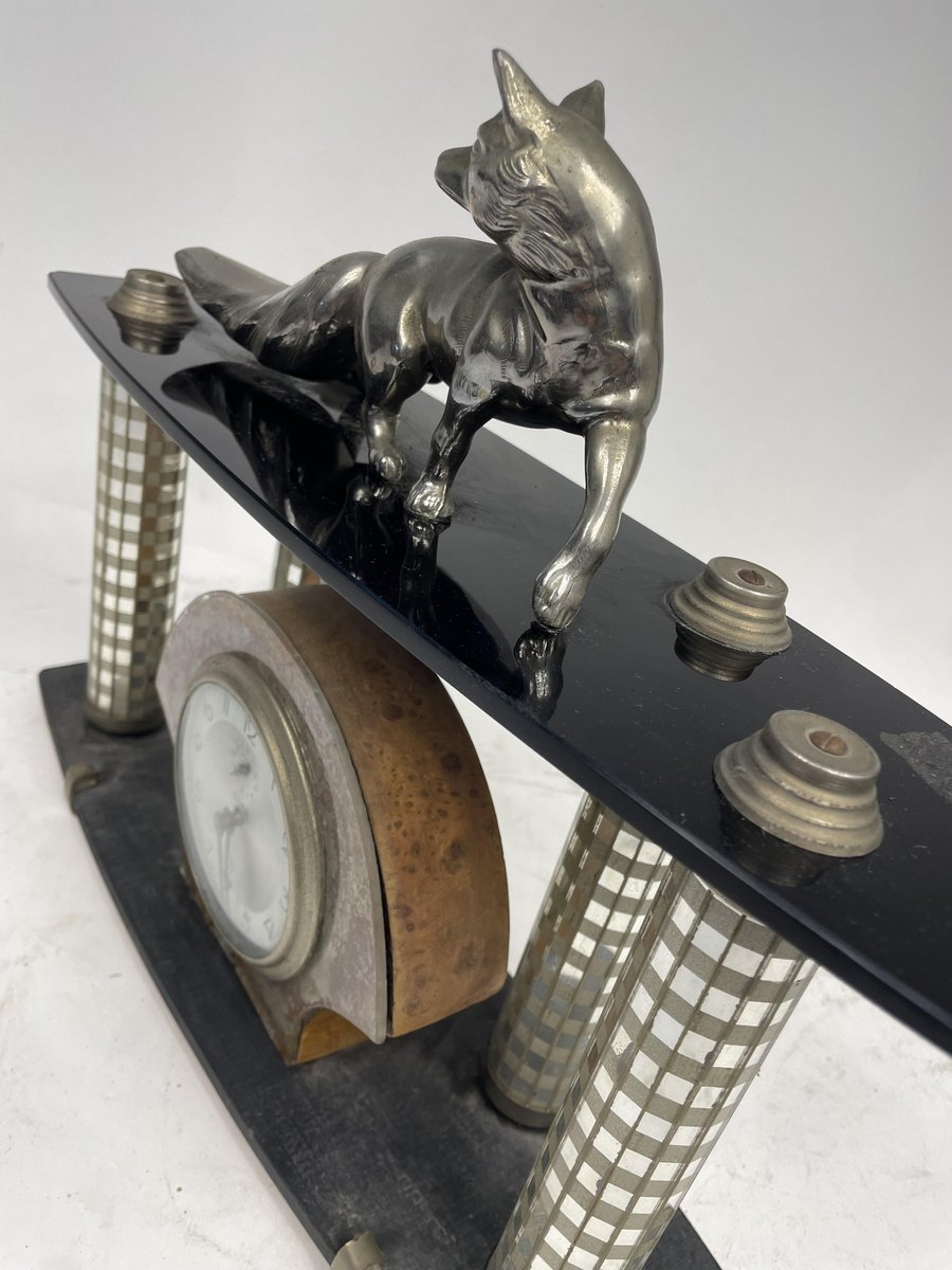 Art Nouveau Style Fox Clock, 1920s for sale at Pamono