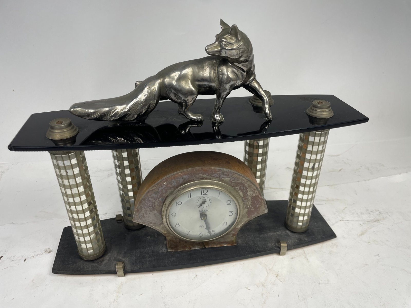 Art Nouveau Style Fox Clock, 1920s for sale at Pamono