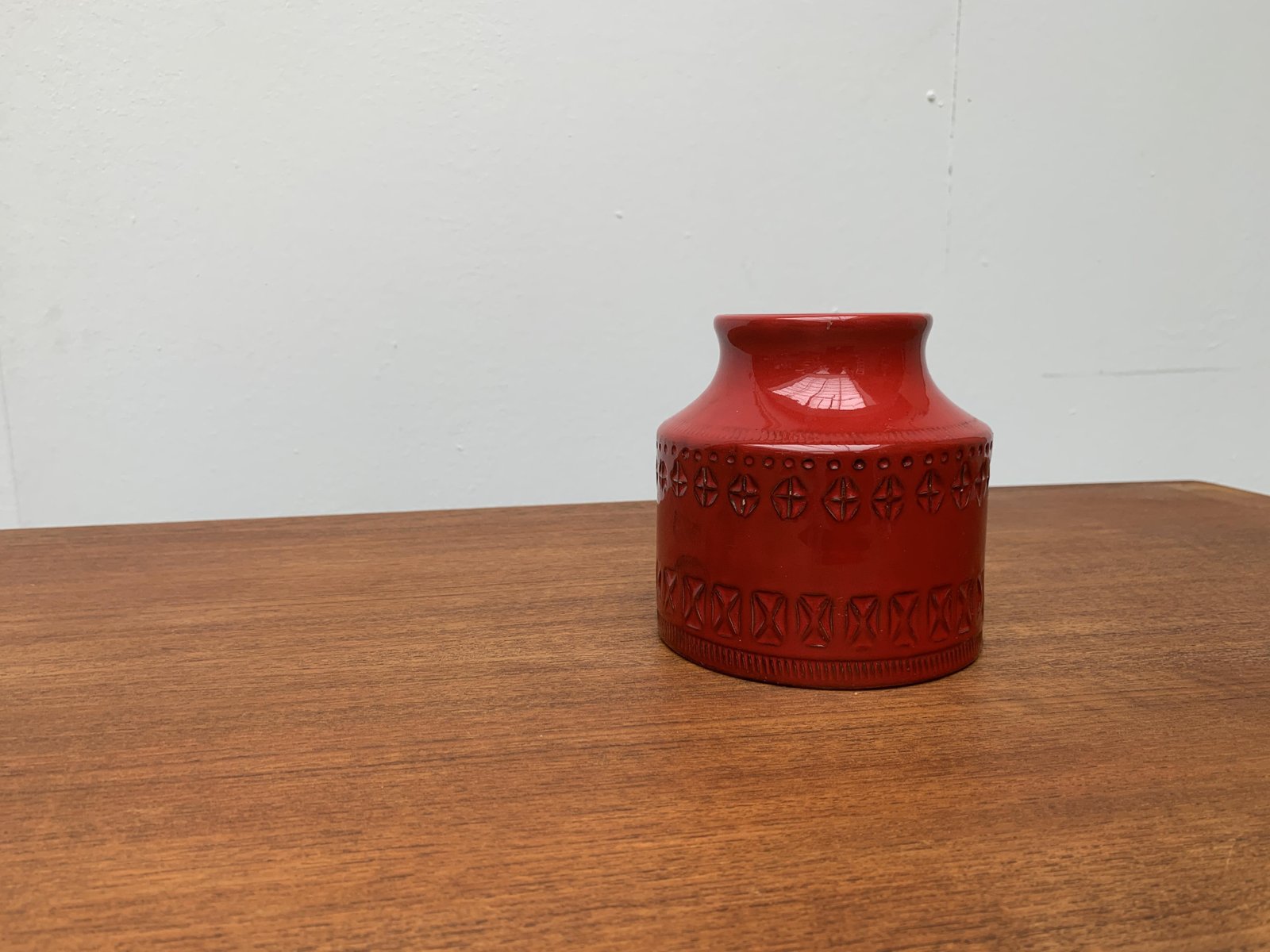 Mid-Century Italian Rimini Red Pottery Vase by Aldo Londi for Bitossi ...