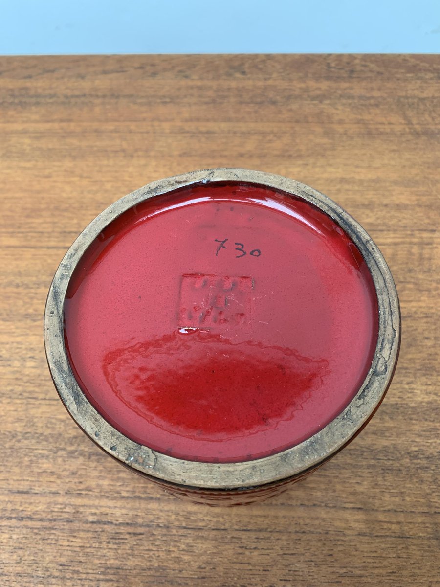 Mid-Century Italian Rimini Red Pottery Vase by Aldo Londi for Bitossi ...