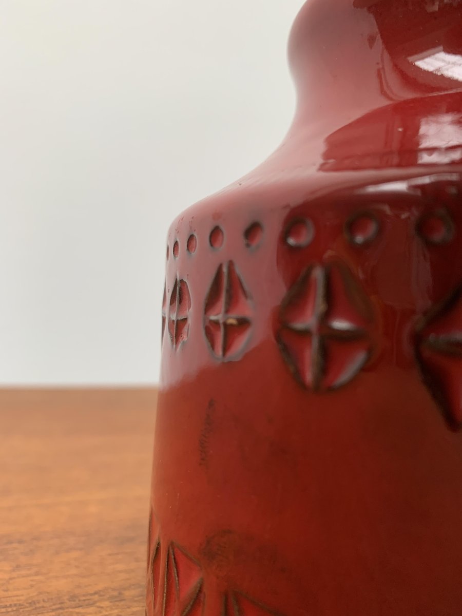 Mid-Century Italian Rimini Red Pottery Vase by Aldo Londi for Bitossi ...