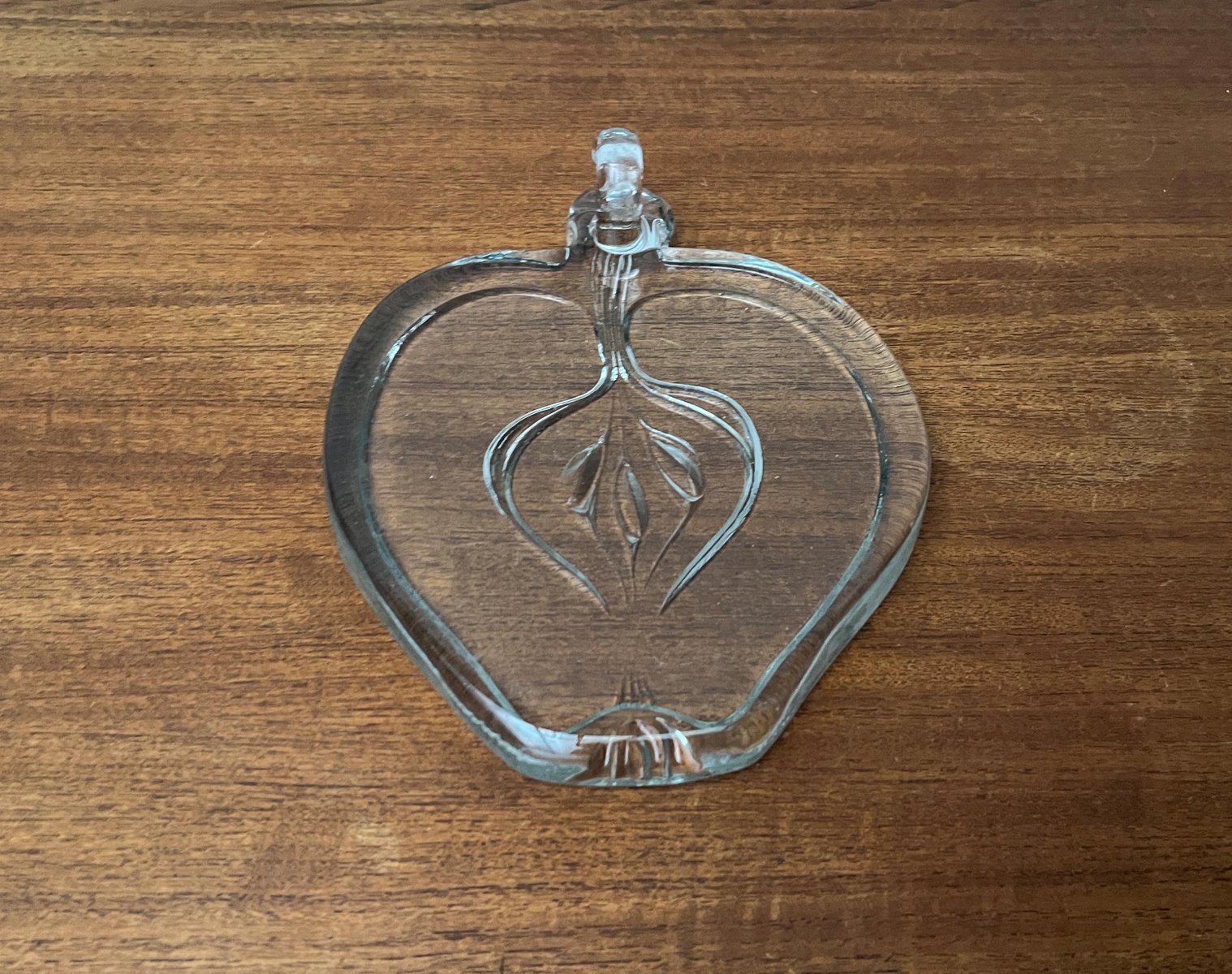Vintage Scandinavian Heavy Glass Plate, 1970s for sale at Pamono