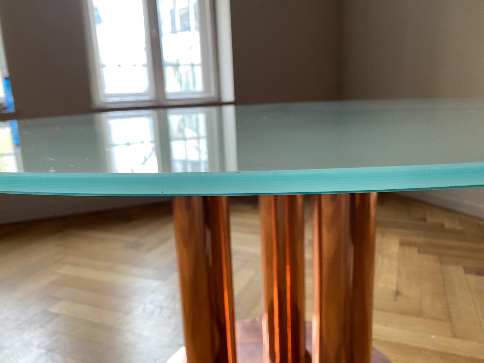 Copper Dining Table, France, 1970s for sale at Pamono