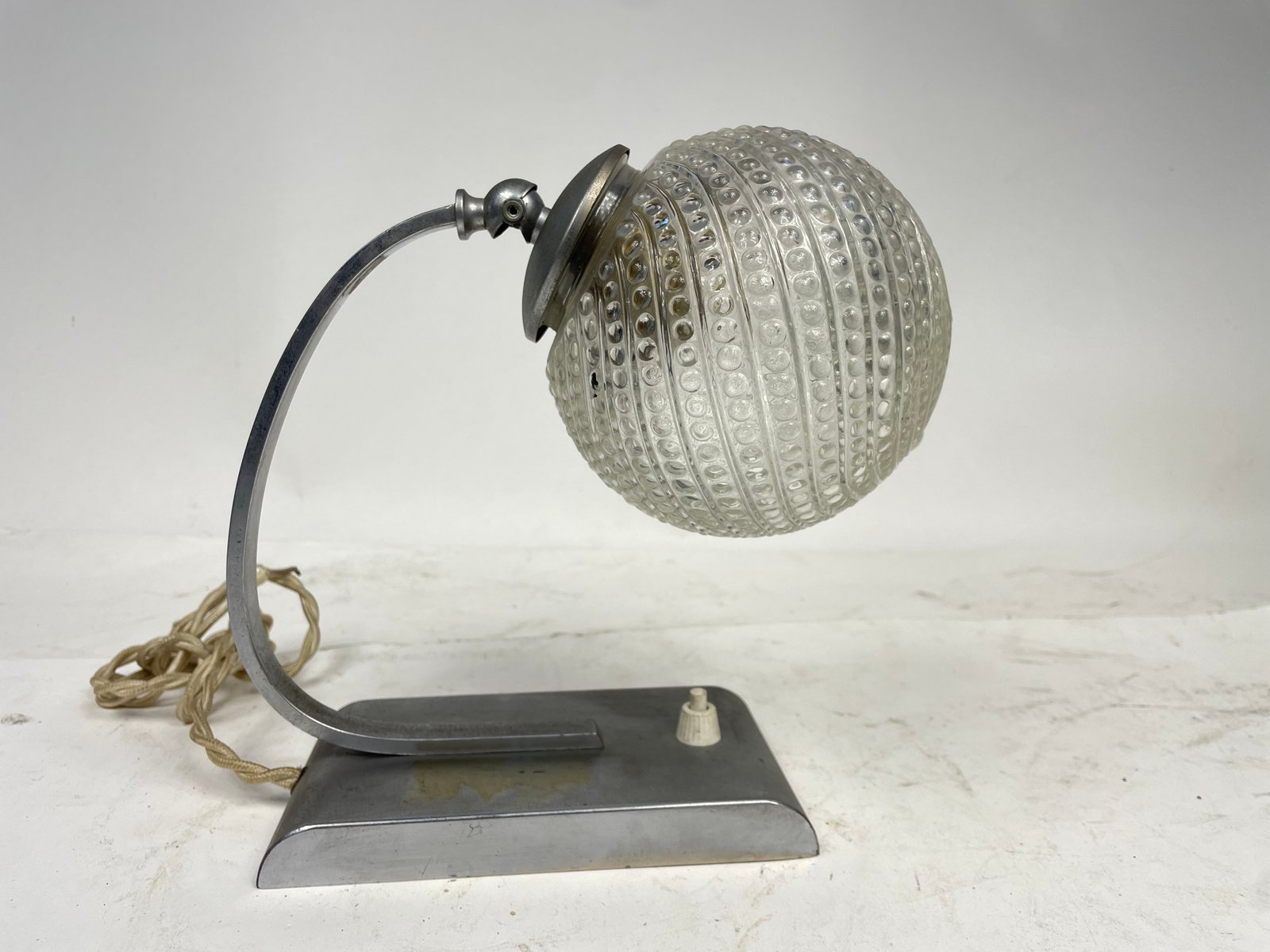 Art Deco Table Lamp in Inlaid Glass, 1930s for sale at Pamono