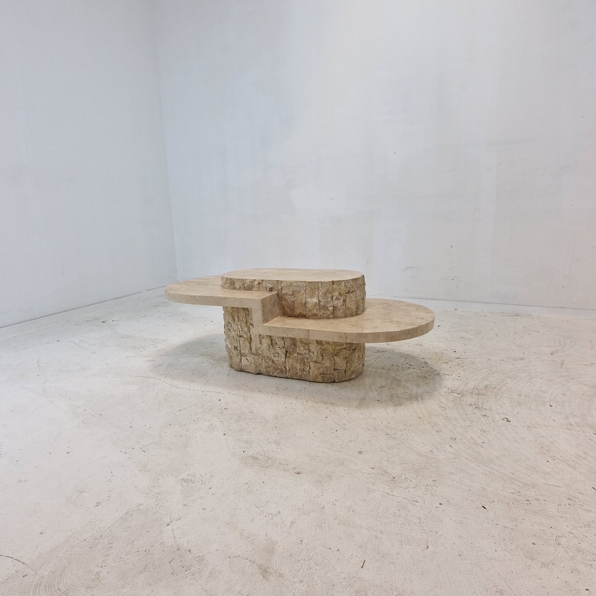 Fossil Stone Coffee Table by Magnussen Ponte, 1980s for sale at Pamono