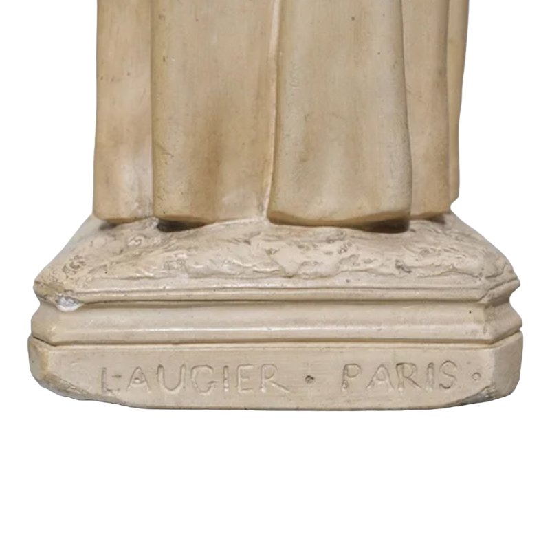 Antique Sculpture of Saint Scholastica on Plaster, 1800s for sale at Pamono