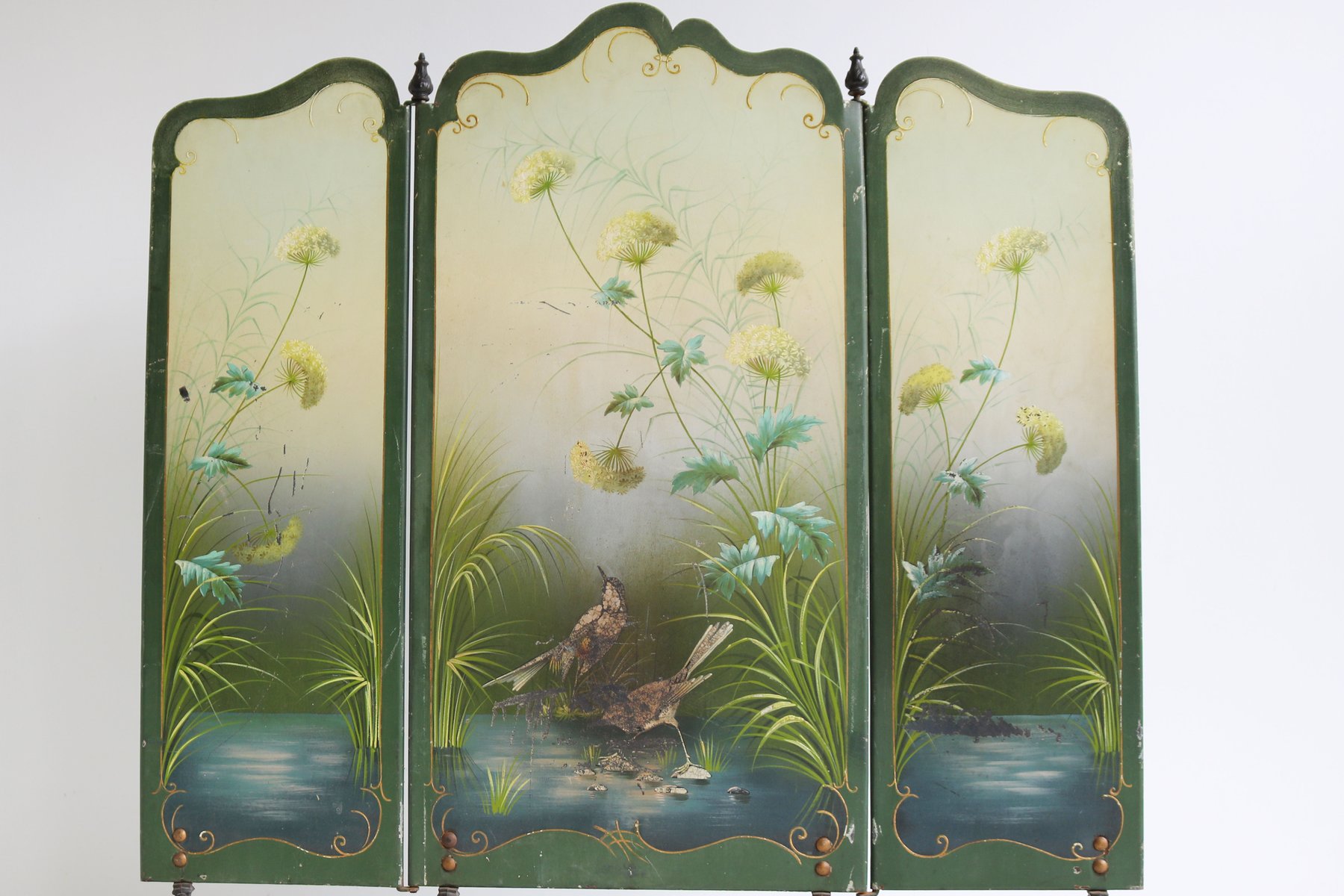 Art Nouveau Jugendstil French Hand Painted Fire Screen Fireplace, 1900s ...