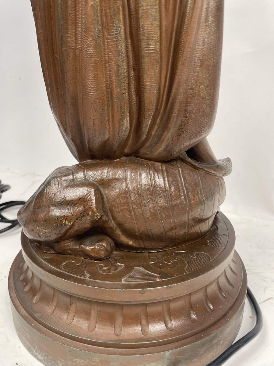 Liberty Woman with Amphora Table Lamp, 1920s for sale at Pamono