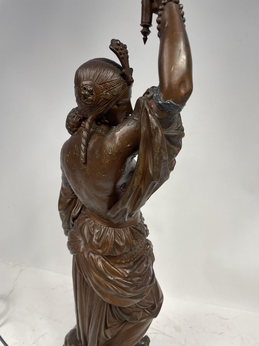 Liberty Woman with Amphora Table Lamp, 1920s for sale at Pamono