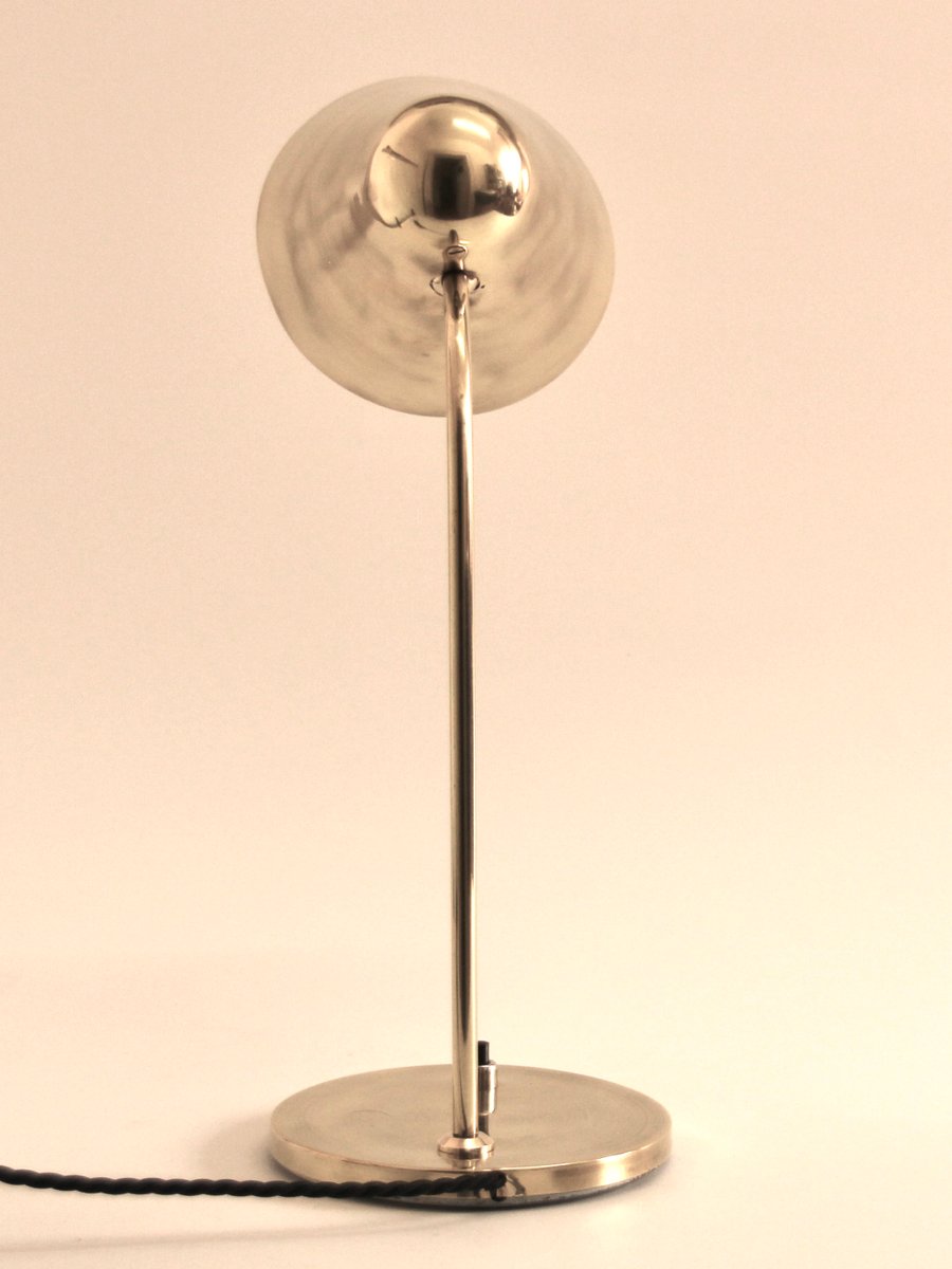 Mid-Century French Adjustable Table Lamp in Brass and Metal by Jacques Biny for Luminalité ...