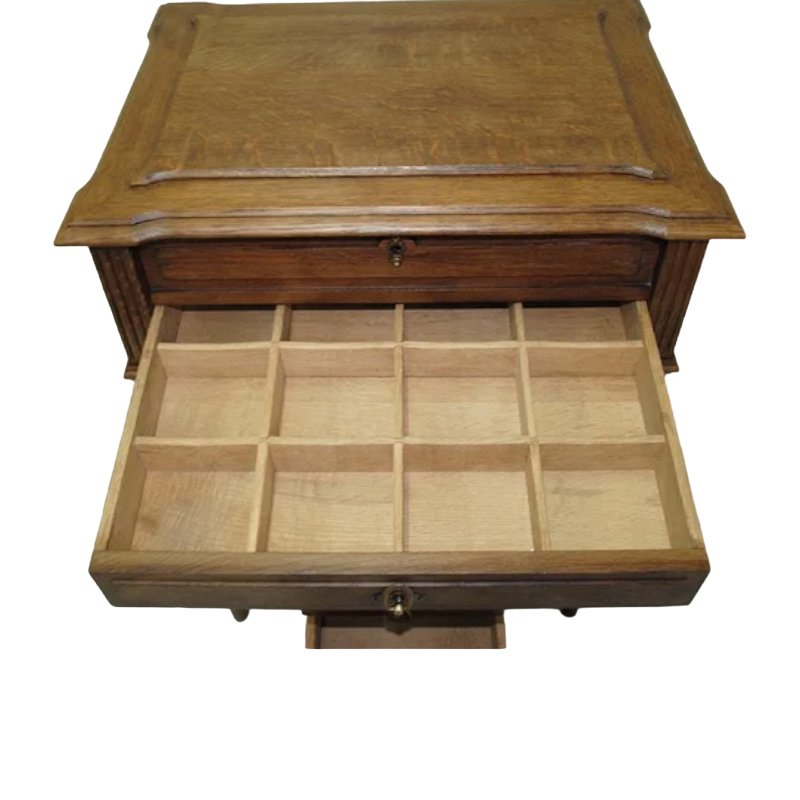 Antique English Elizabeth Dressing Table and Sewing Box, 19th Century ...