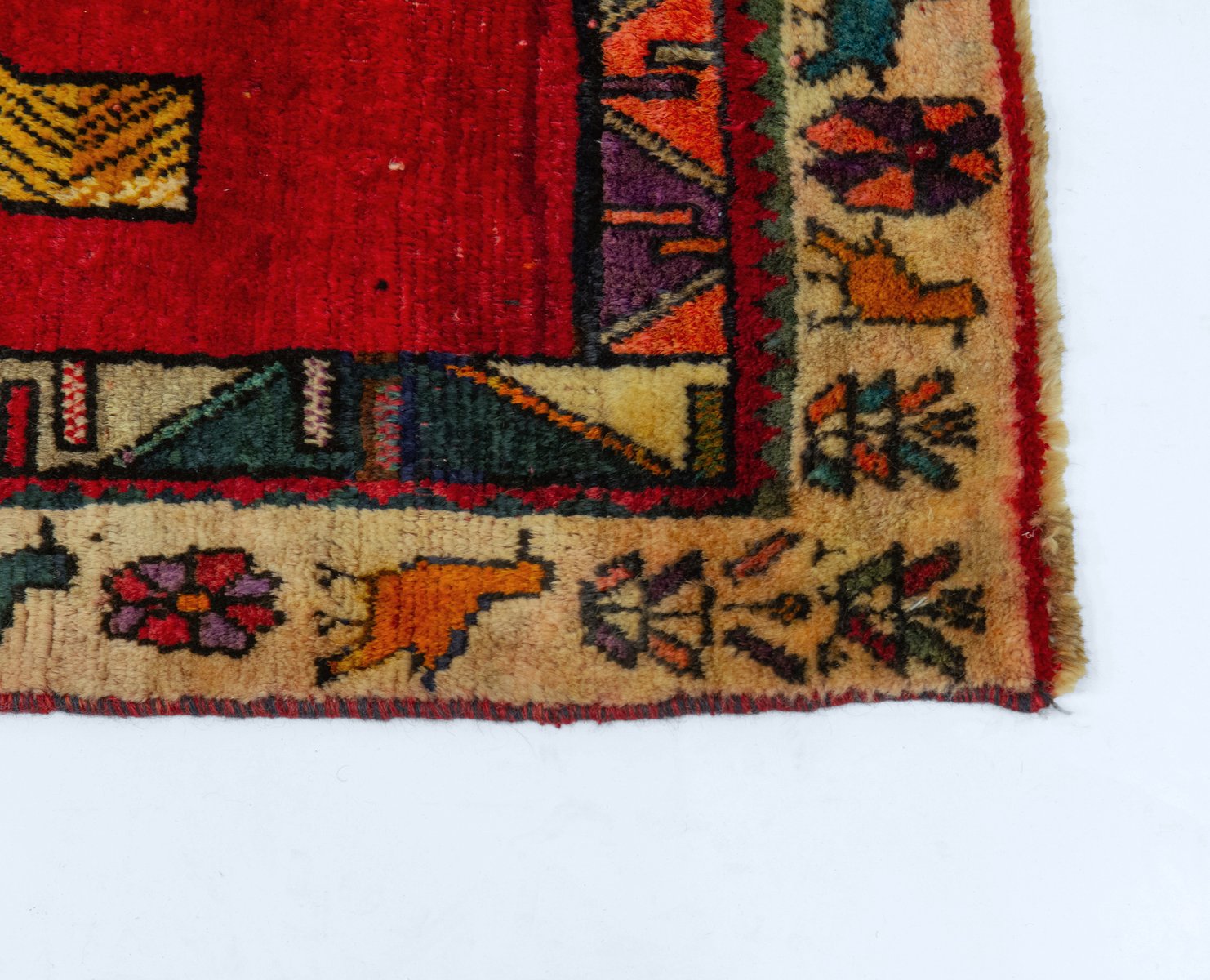 Late 20th Century Middle Eastern Hand Knotted Wool Tiger Pictorial ...