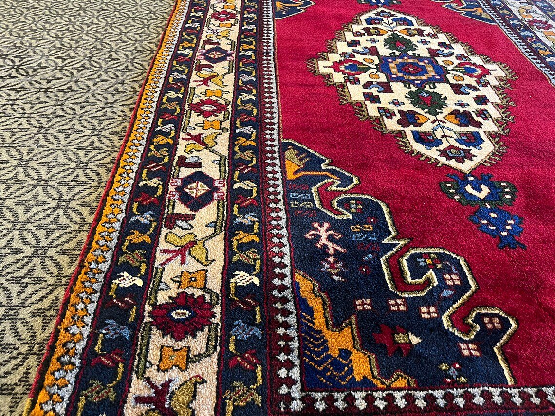 Vintage Handmade Rug, 1980s for sale at Pamono