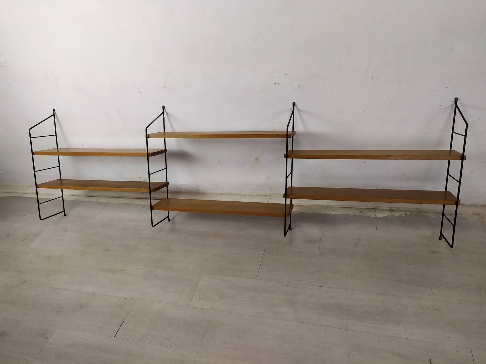 Vintage String Wall Shelf, 1950s for sale at Pamono
