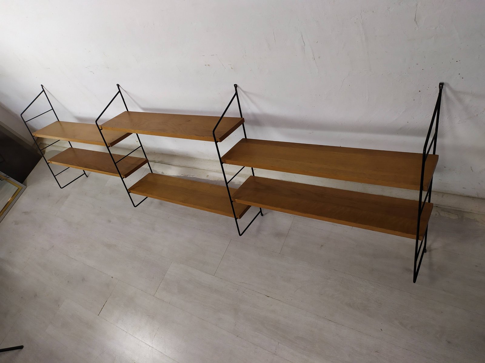 Vintage String Wall Shelf, 1950s for sale at Pamono