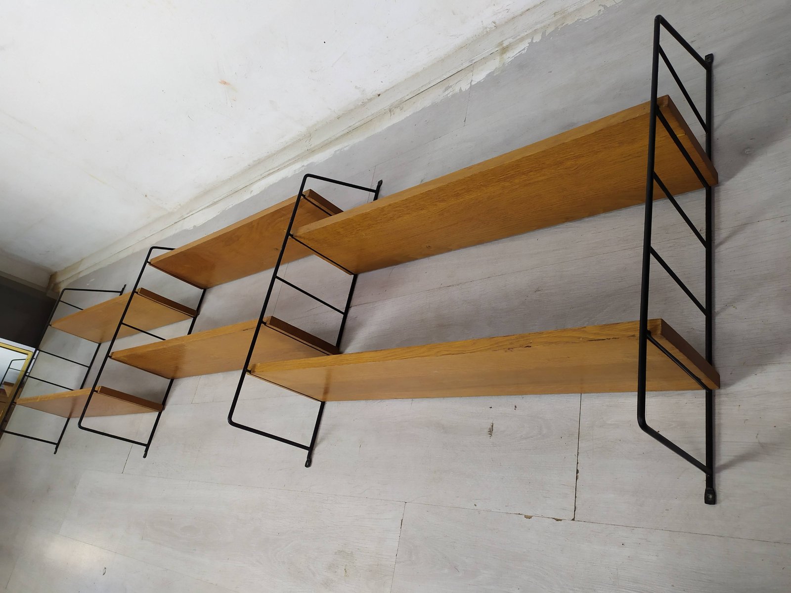 Vintage String Wall Shelf, 1950s for sale at Pamono