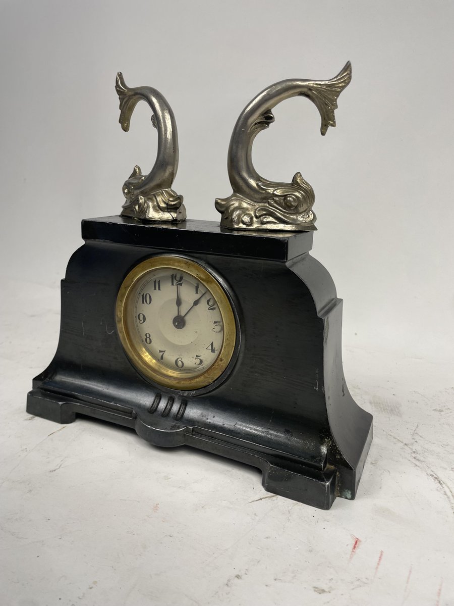 Liberty Clock with Fish, 1920s for sale at Pamono