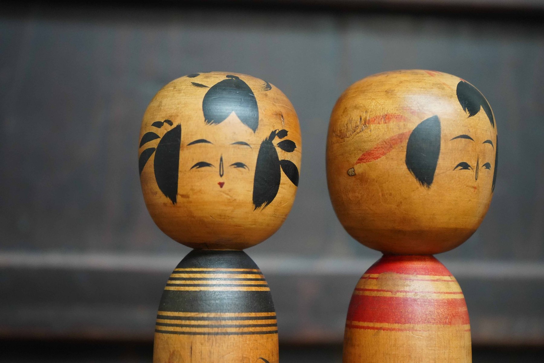Sakunami Kokeshi by Hiraga Kenichi, Japan, 1950s, Set of 2 for sale at ...