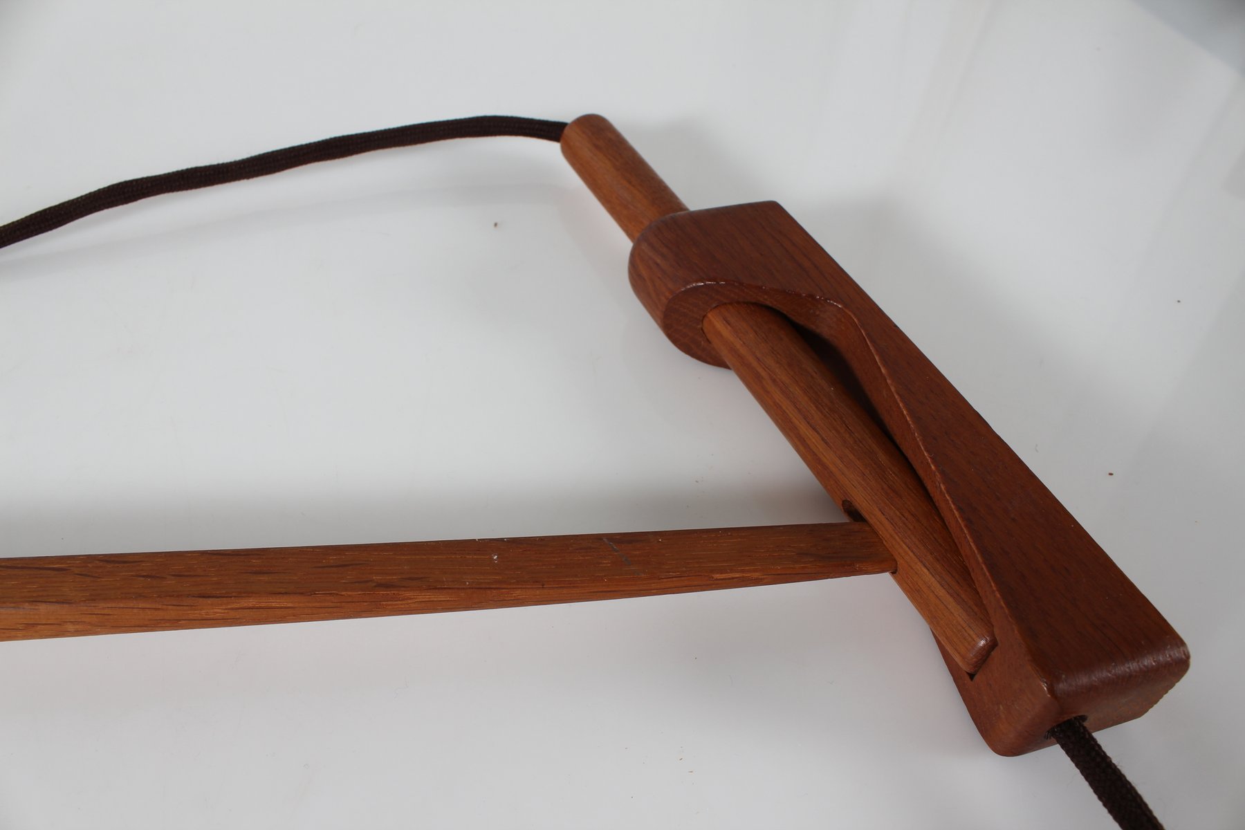 Oak with Braided String Shade Wall Lamp by A. Bang Jensen + Kjeld ...