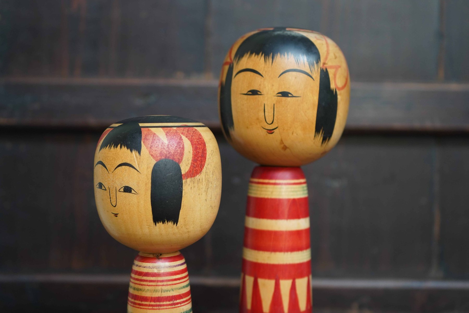 Vintage Traditional Tsuchiyu Kokeshi by Imaizumi Genji and Watanabe ...