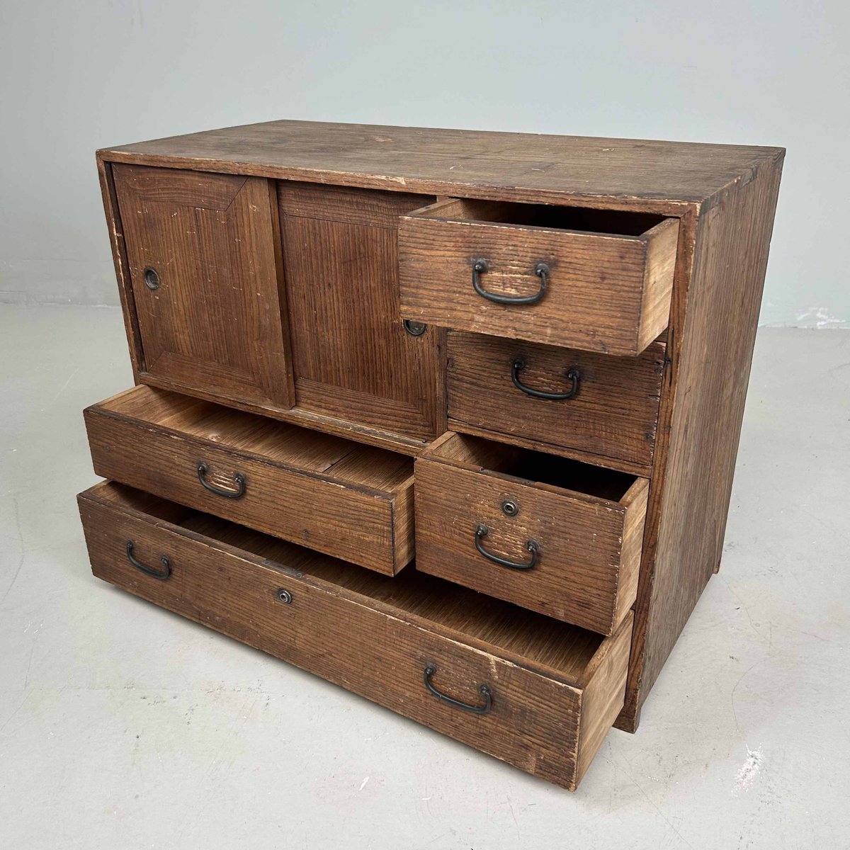 Meiji Period Traditional Japanese Tansu Storage Cabinet, 1890s for sale ...