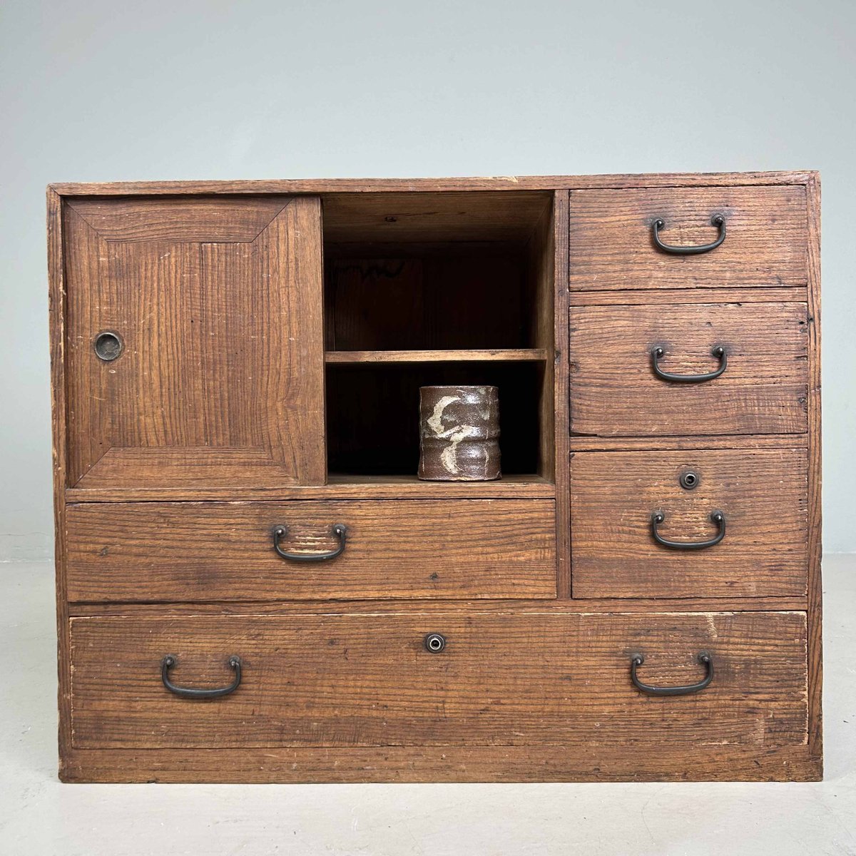 Meiji Period Traditional Japanese Tansu Storage Cabinet, 1890s for sale ...