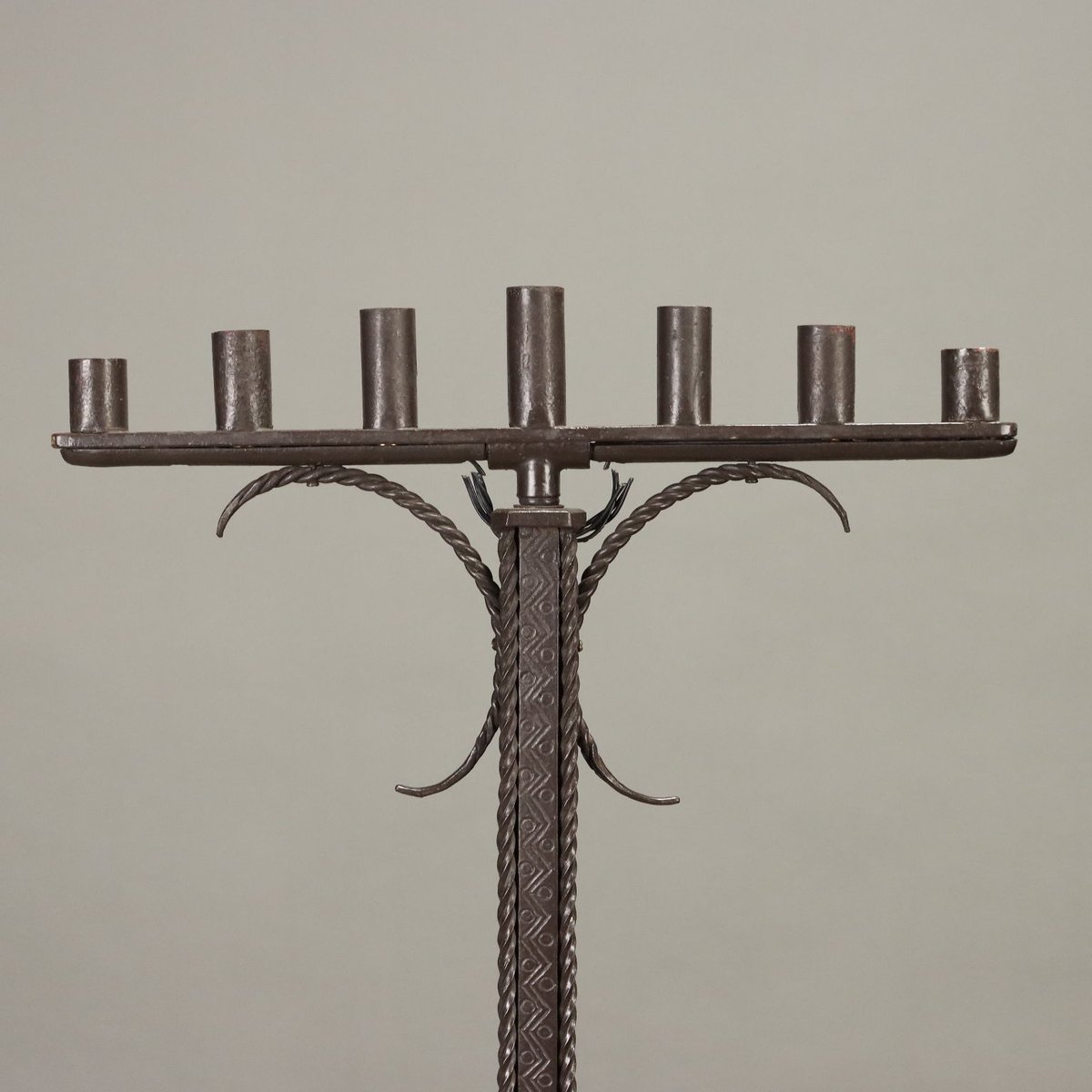 Antique Neo-Renaissance Style Menorah in Iron for sale at Pamono
