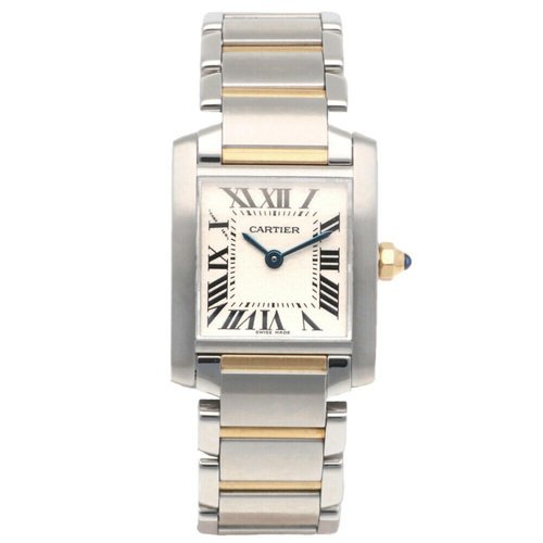 Tank Francaise Stainless Steel Quartz Watch from Cartier for sale at Pamono